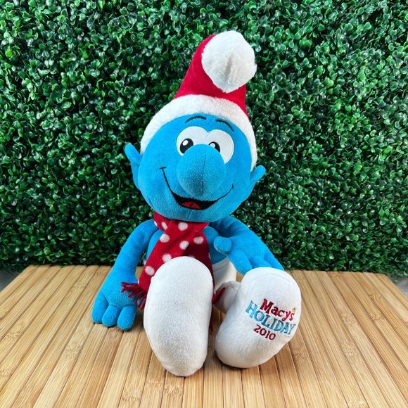 Macy's | Toys | Big Smurf Macys Holiday 20 Christmas Stuffed Animal ...